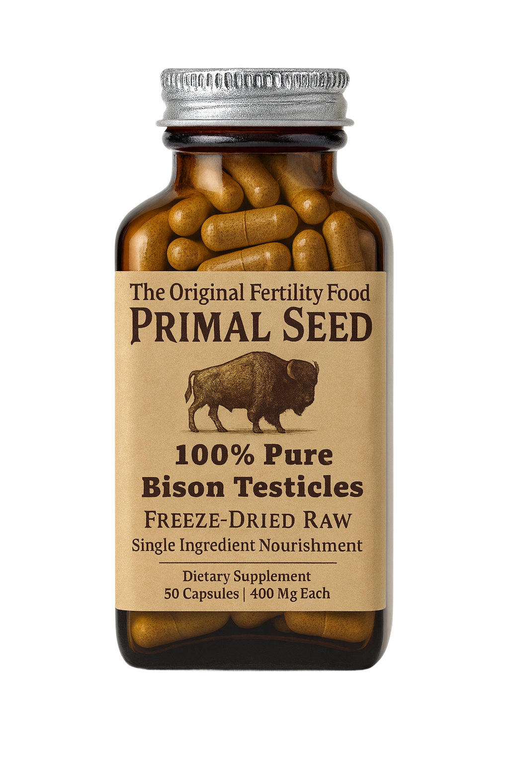100% Pure American Bison Testicles – Primal Seed
